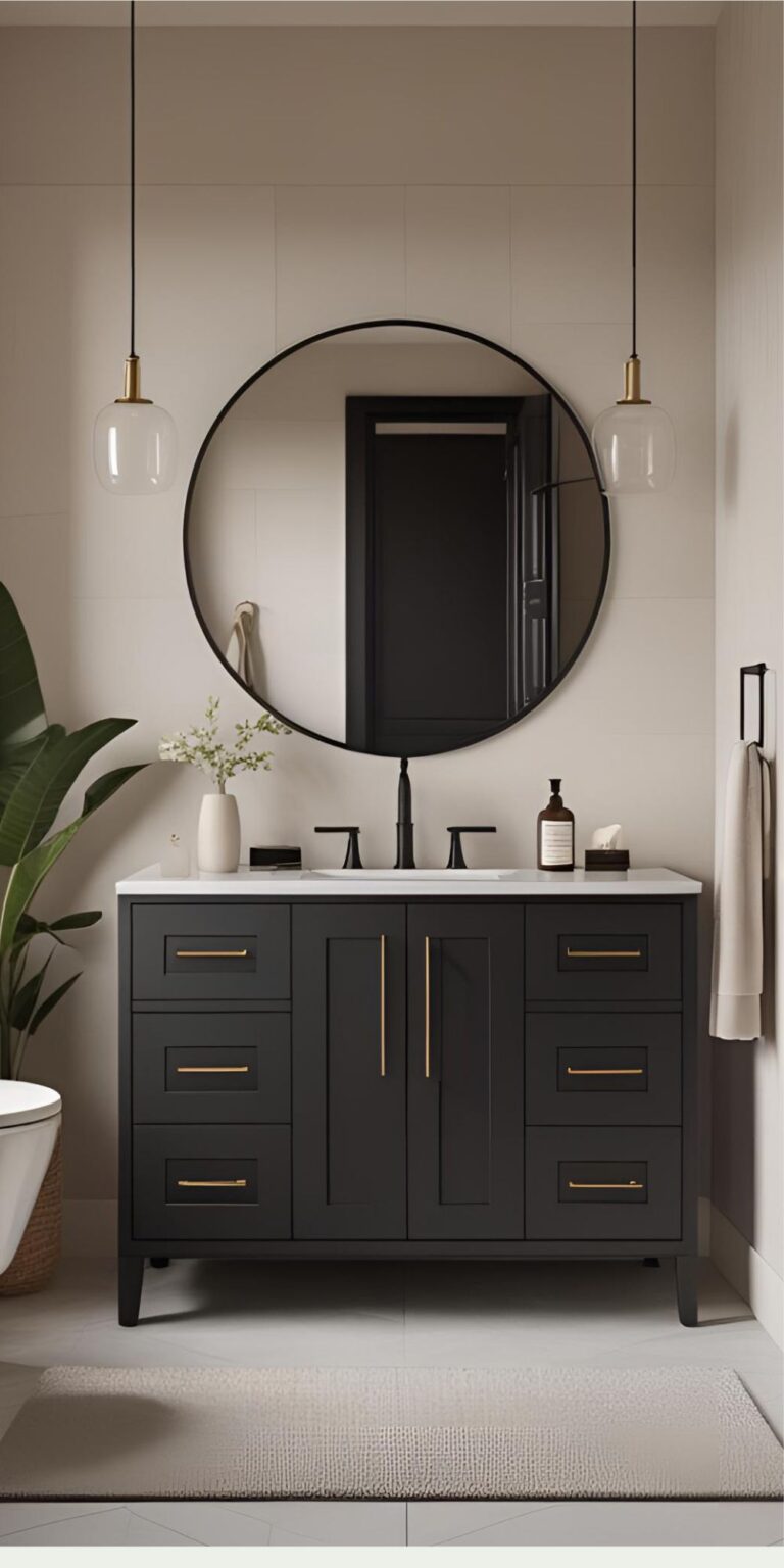 9 Chic and Modern Kids' Bathroom Ideas with a Black Vanity